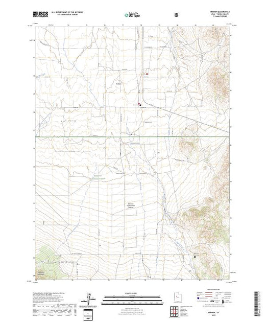US Topo 7.5-minute map for Vernon UT – American Map Store