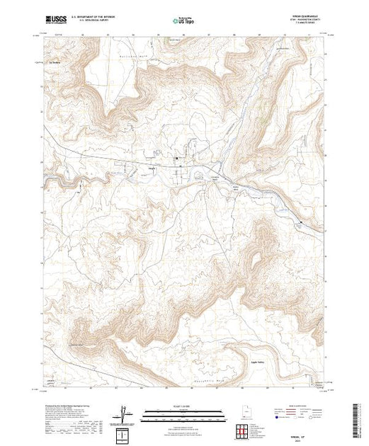 US Topo 7.5-minute map for Virgin UT – American Map Store
