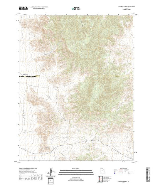 US Topo 7.5-minute map for Wah Wah Summit UT – American Map Store