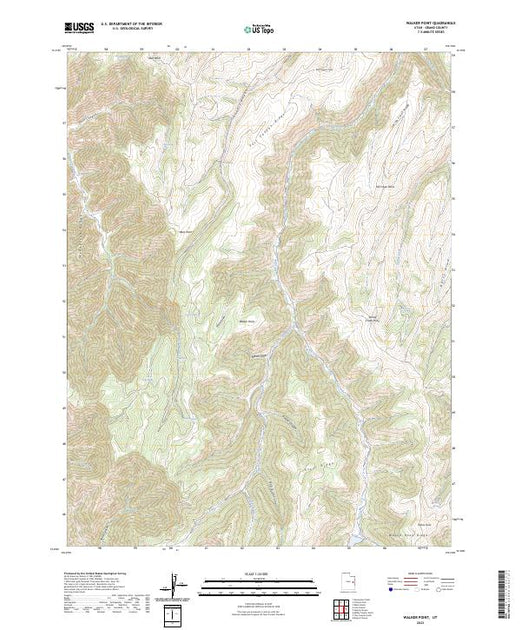 US Topo 7.5-minute map for Walker Point UT – American Map Store