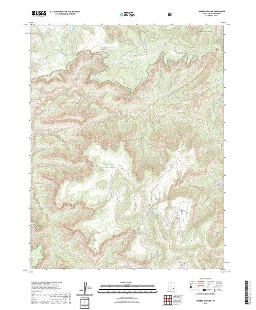 US Topo 7.5-minute map for Warren Canyon UT – American Map Store