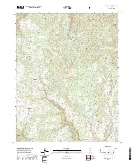 US Topo 7.5-minute map for Webster Flat UT – American Map Store