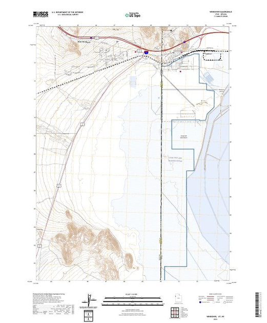 US Topo 7.5-minute map for Wendover UTNV – American Map Store