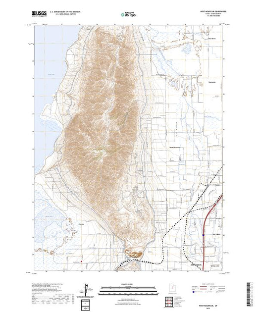 US Topo 7.5-minute map for West Mountain UT – American Map Store