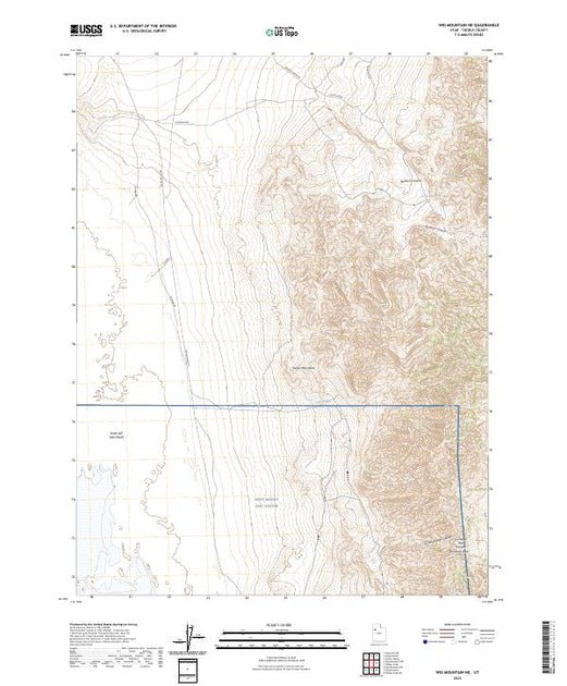 US Topo 7.5-minute map for Wig Mountain NE UT – American Map Store