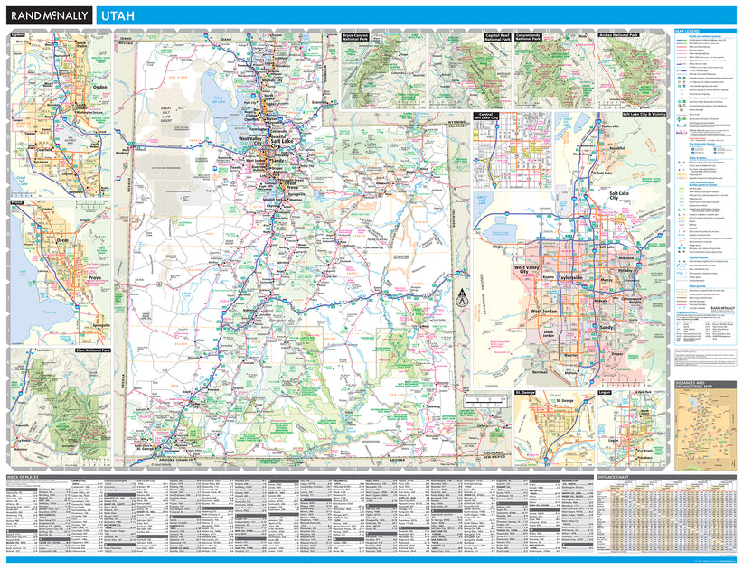 Utah State Wall Maps – American Map Store