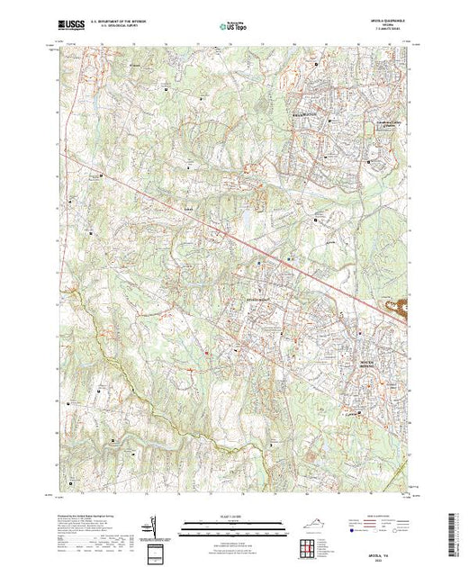 US Topo 7.5-minute map for Arcola VA – American Map Store
