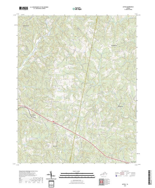 US Topo 7.5-minute map for Axton VA – American Map Store