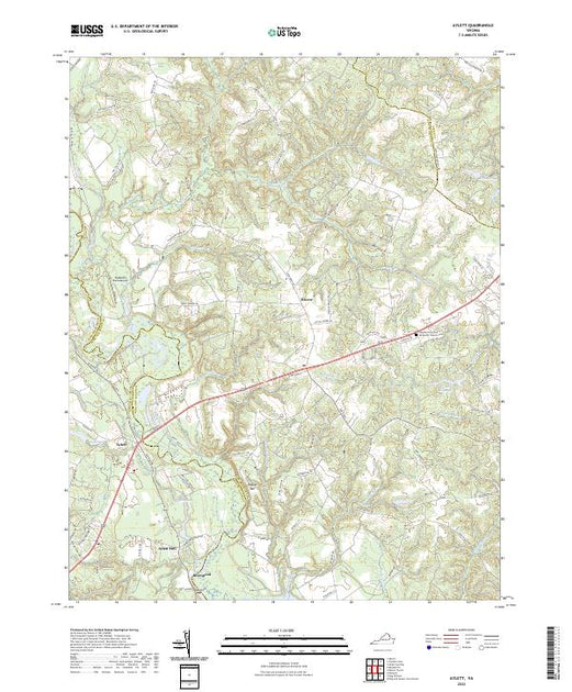 US Topo 7.5-minute map for Aylett VA – American Map Store