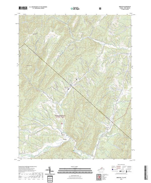 US Topo 7.5-minute map for Bergton VAWV – American Map Store