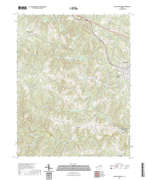 US Topo 7.5-minute map for Blackstone West VA – American Map Store