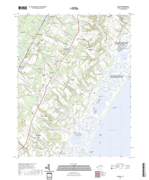 US Topo 7.5-minute map for Bloxom VA – American Map Store