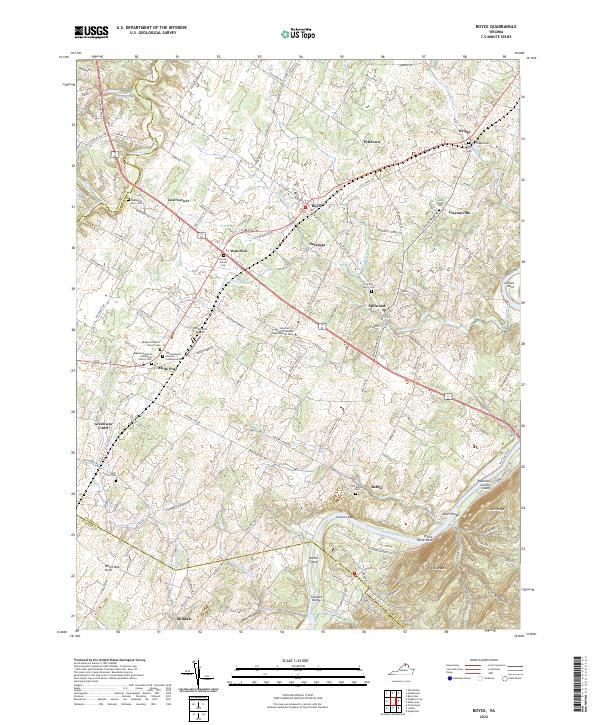 US Topo 7.5-minute map for Boyce VA – American Map Store