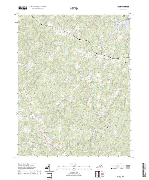 US Topo 7.5-minute map for Buckner VA – American Map Store