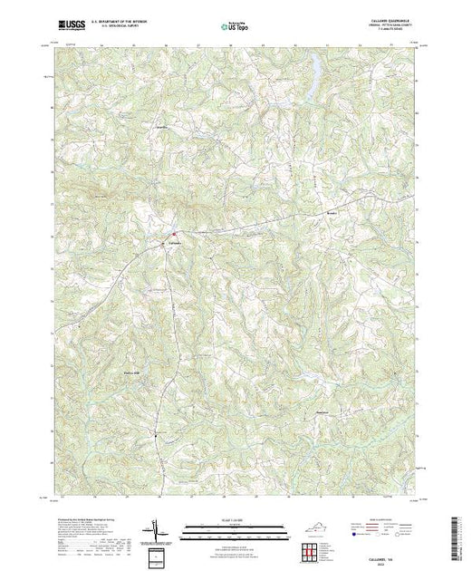 US Topo 7.5-minute map for Callands VA – American Map Store