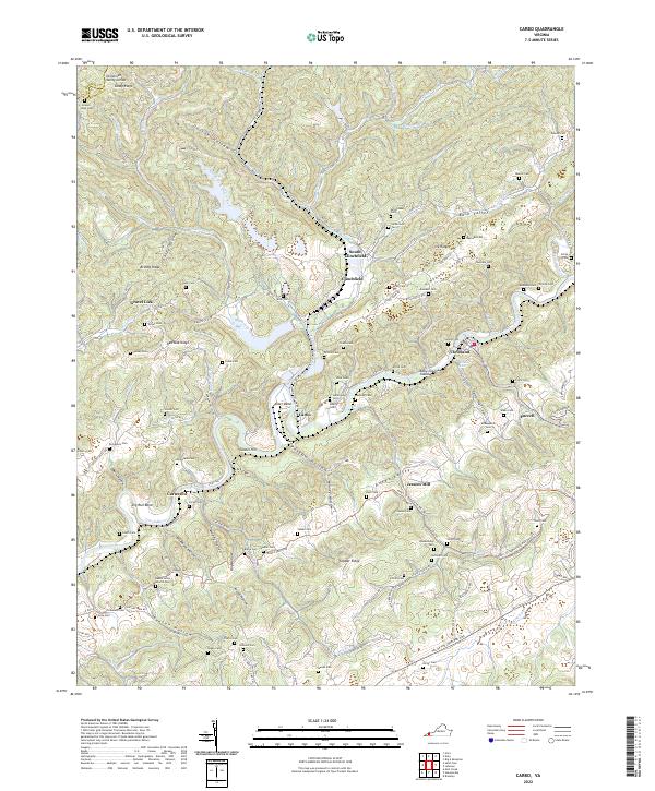 US Topo 7.5-minute map for Carbo VA – American Map Store