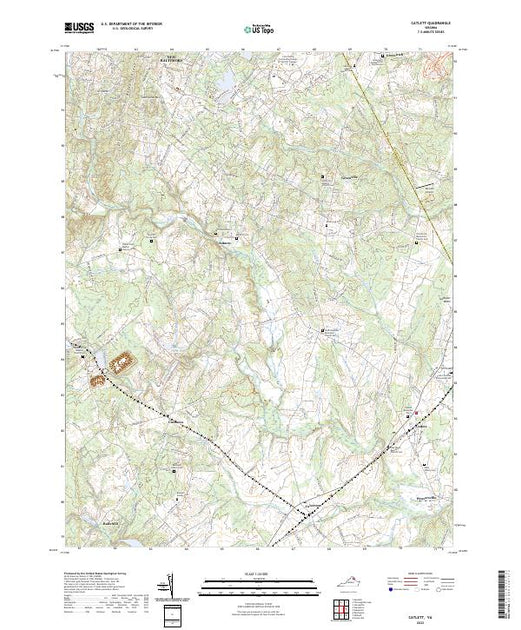 US Topo 7.5-minute map for Catlett VA – American Map Store