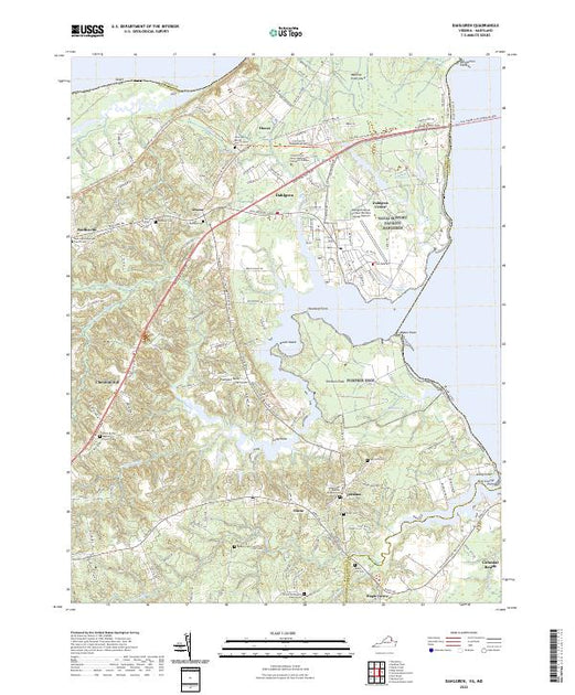 US Topo 7.5-minute map for Dahlgren VAMD – American Map Store