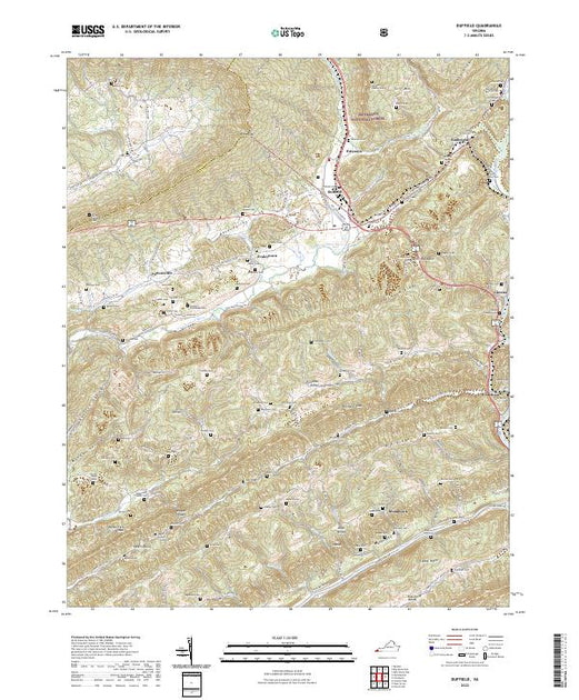 US Topo 7.5-minute map for Duffield VA – American Map Store