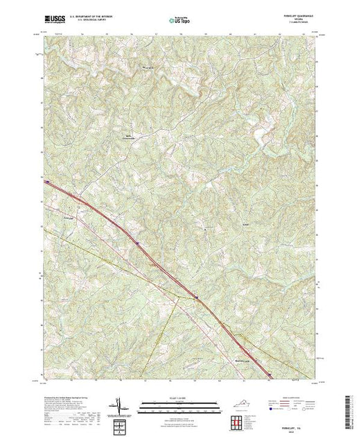 US Topo 7.5-minute map for Ferncliff VA – American Map Store