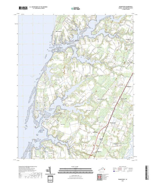 US Topo 7.5-minute map for Franktown VA – American Map Store