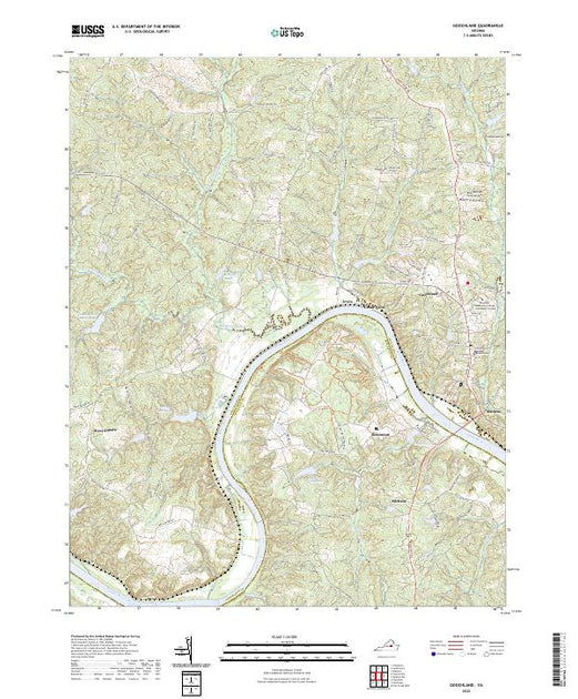 US Topo 7.5-minute map for Goochland VA – American Map Store