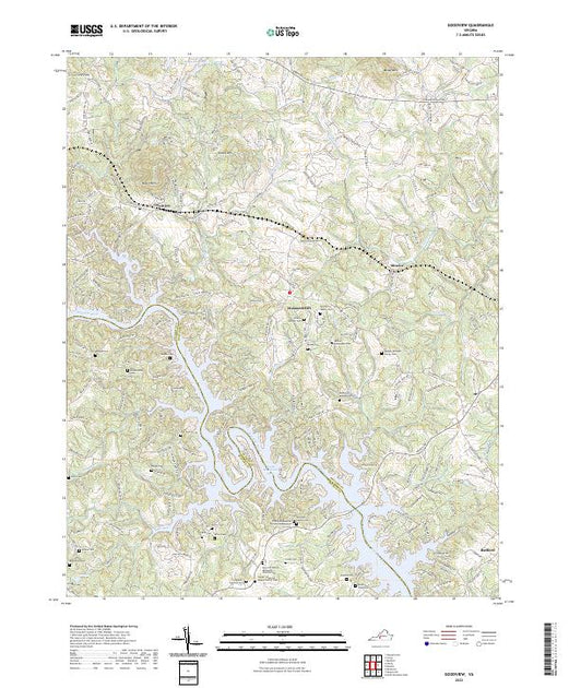 US Topo 7.5-minute map for Goodview VA – American Map Store