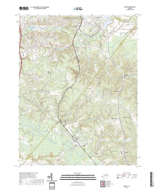 US Topo 7.5-minute map for Guinea VA – American Map Store