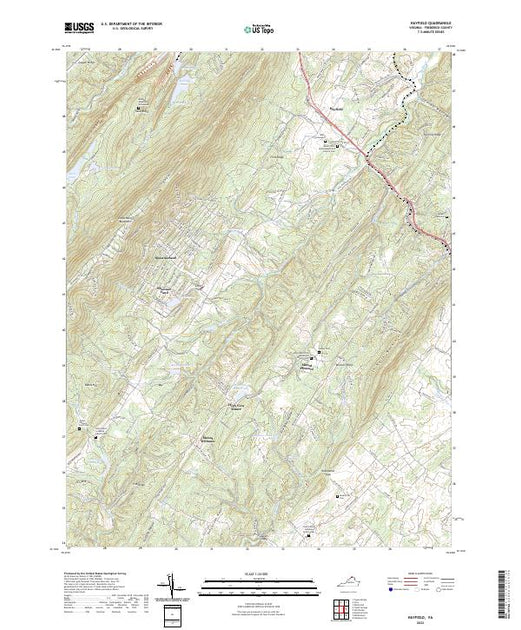 US Topo 7.5-minute map for Hayfield VA – American Map Store