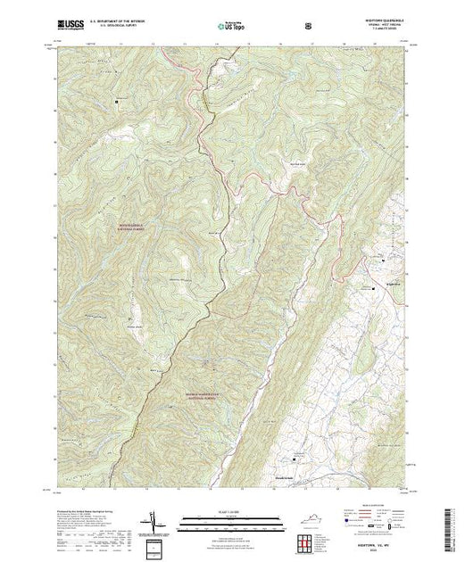 US Topo 7.5-minute map for Hightown VAWV – American Map Store