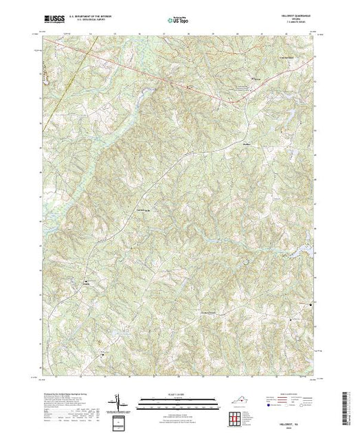 US Topo 7.5-minute map for Hillcrest VA – American Map Store