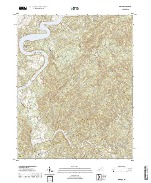 US Topo 7.5-minute map for Hiwassee VA – American Map Store