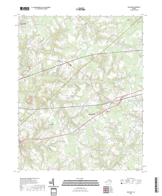 US Topo 7.5-minute map for Holland VA – American Map Store