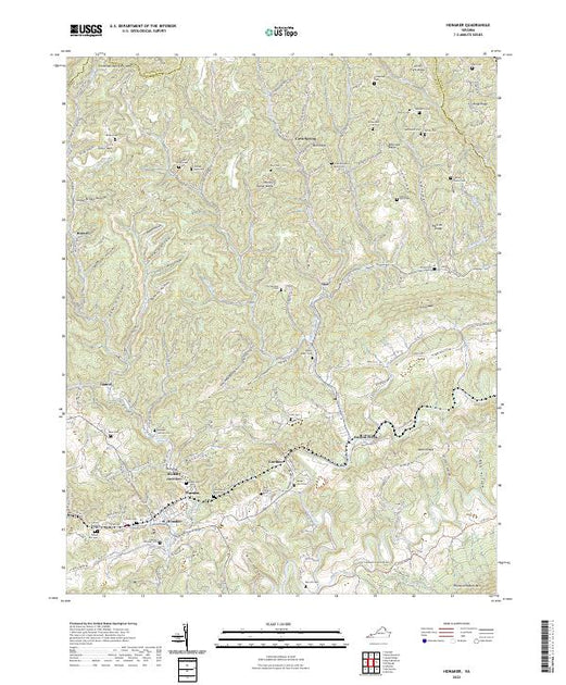 US Topo 7.5-minute map for Honaker VA – American Map Store