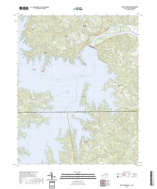 US Topo 7.5-minute map for John H Kerr Dam VANC – American Map Store