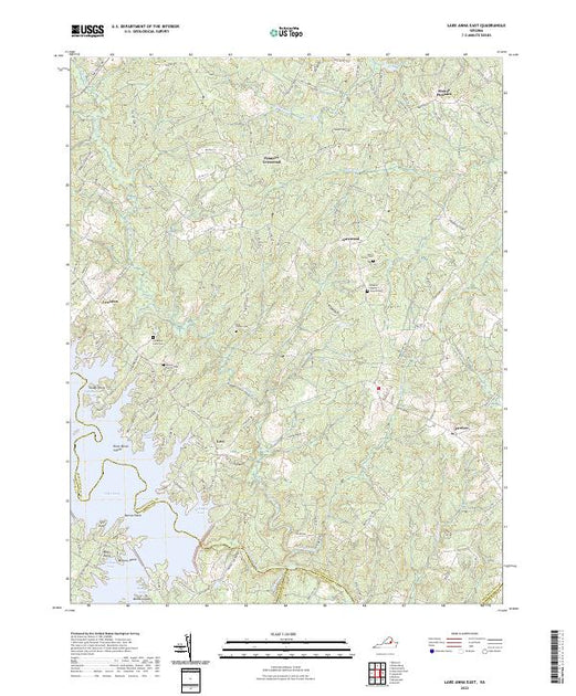US Topo 7.5-minute map for Lake Anna East VA – American Map Store