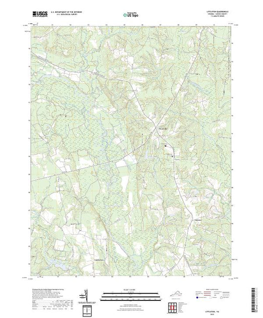 US Topo 7.5-minute map for Littleton VA – American Map Store