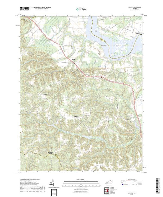 US Topo 7.5-minute map for Loretto VA – American Map Store