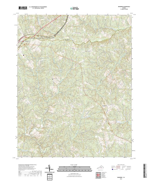 US Topo 7.5-minute map for Meherrin VA – American Map Store