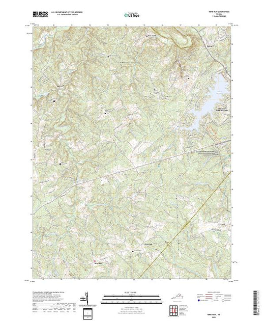 US Topo 7.5-minute map for Mine Run VA – American Map Store
