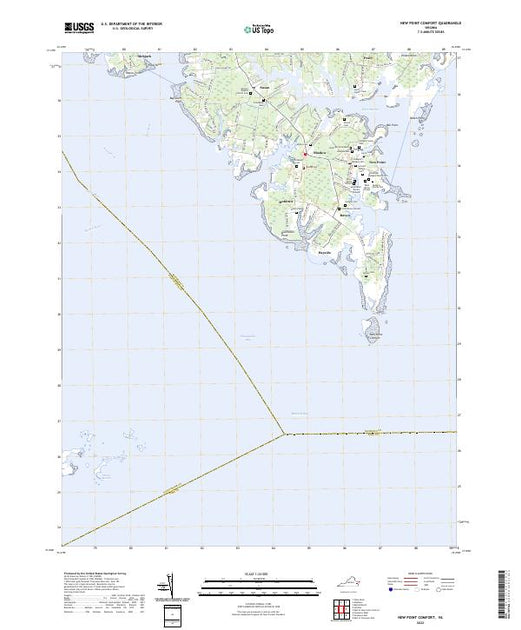 US Topo 7.5-minute map for New Point Comfort VA – American Map Store