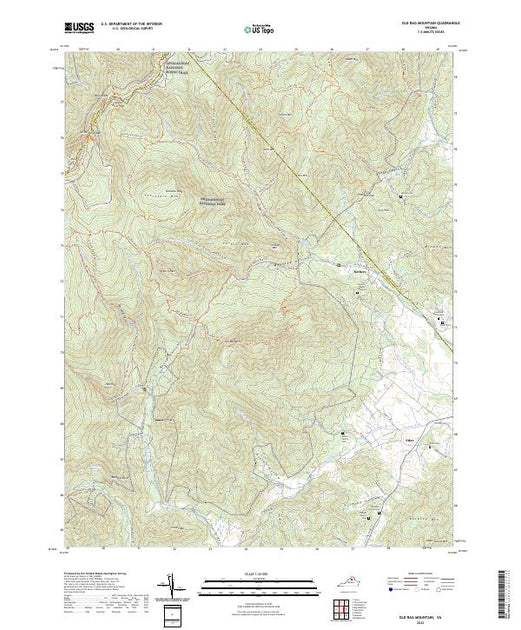 US Topo 7.5-minute map for Old Rag Mountain VA – American Map Store