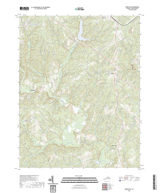 US Topo 7.5-minute map for Pendleton VA – American Map Store