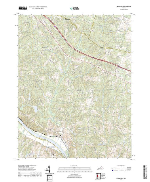 US Topo 7.5-minute map for Perkinsville VA – American Map Store
