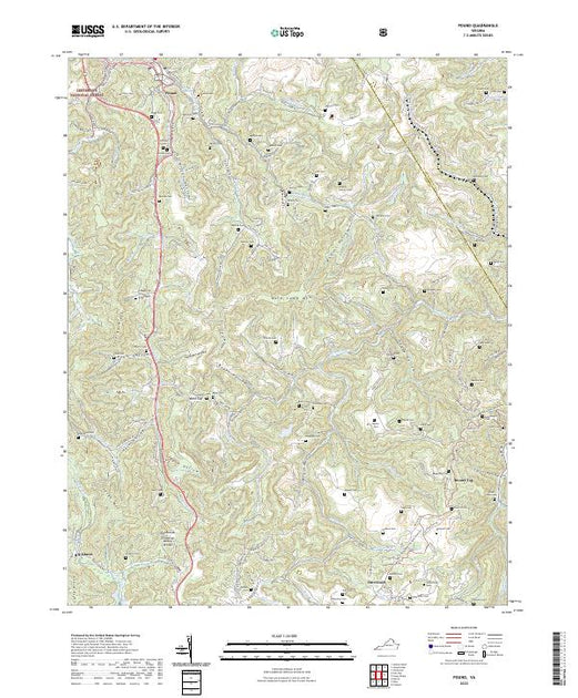 US Topo 7.5-minute map for Pound VA – American Map Store