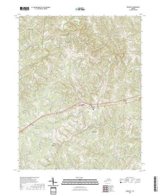 US Topo 7.5-minute map for Prospect VA – American Map Store