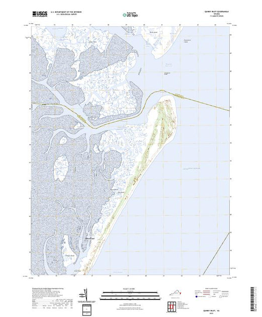 US Topo 7.5-minute map for Quinby Inlet VA – American Map Store