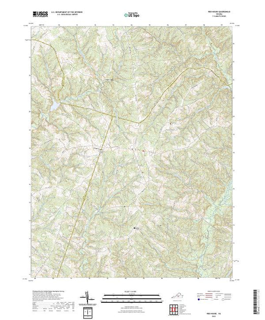 US Topo 7.5-minute map for Red House VA – American Map Store