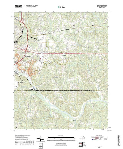 US Topo 7.5-minute map for Ringgold VANC – American Map Store