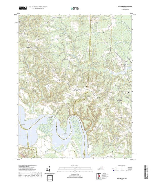 US Topo 7.5-minute map for Rollins Fork VA – American Map Store